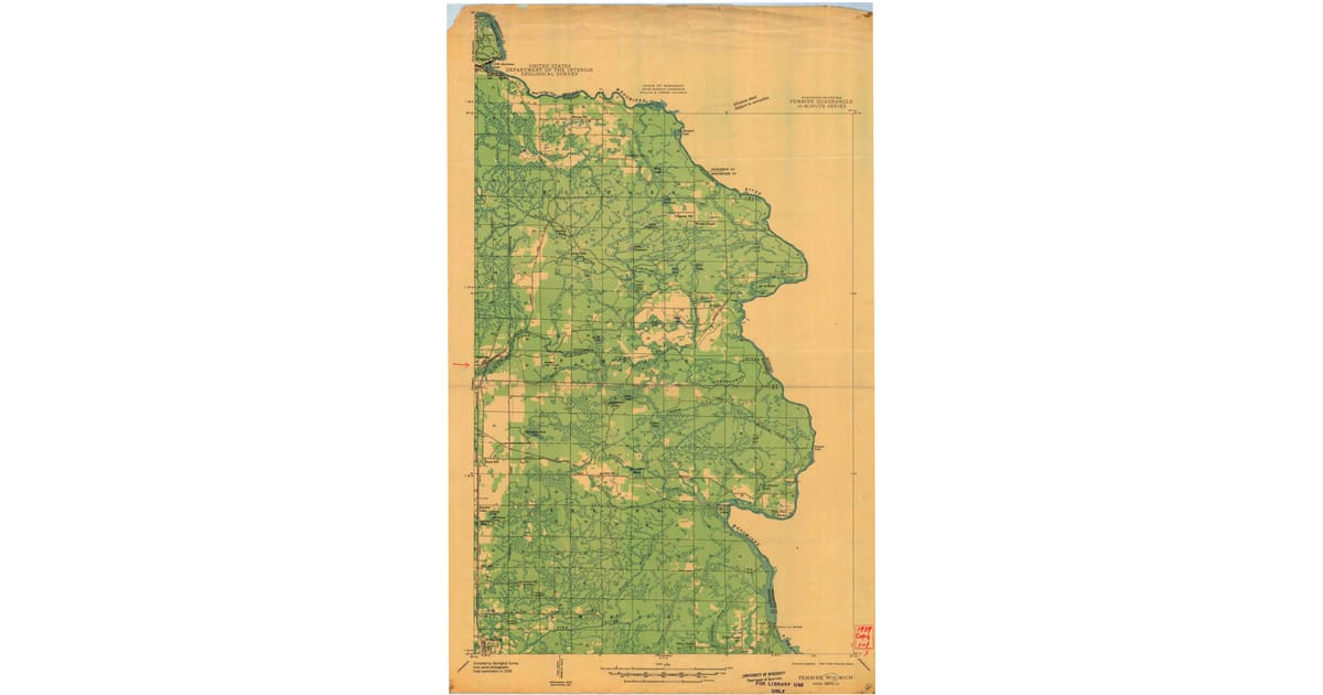 1939 Map of Pembine, WI — High-Res | Pastmaps