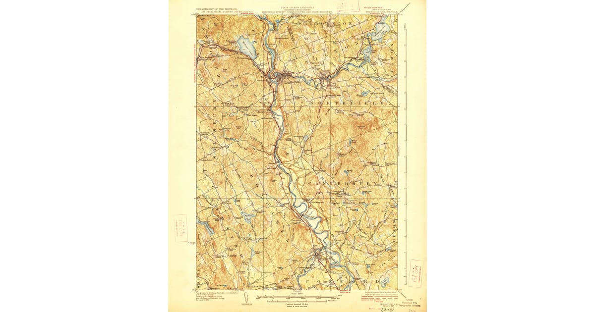 Old Historical Maps of Salisbury, NH | Pastmaps