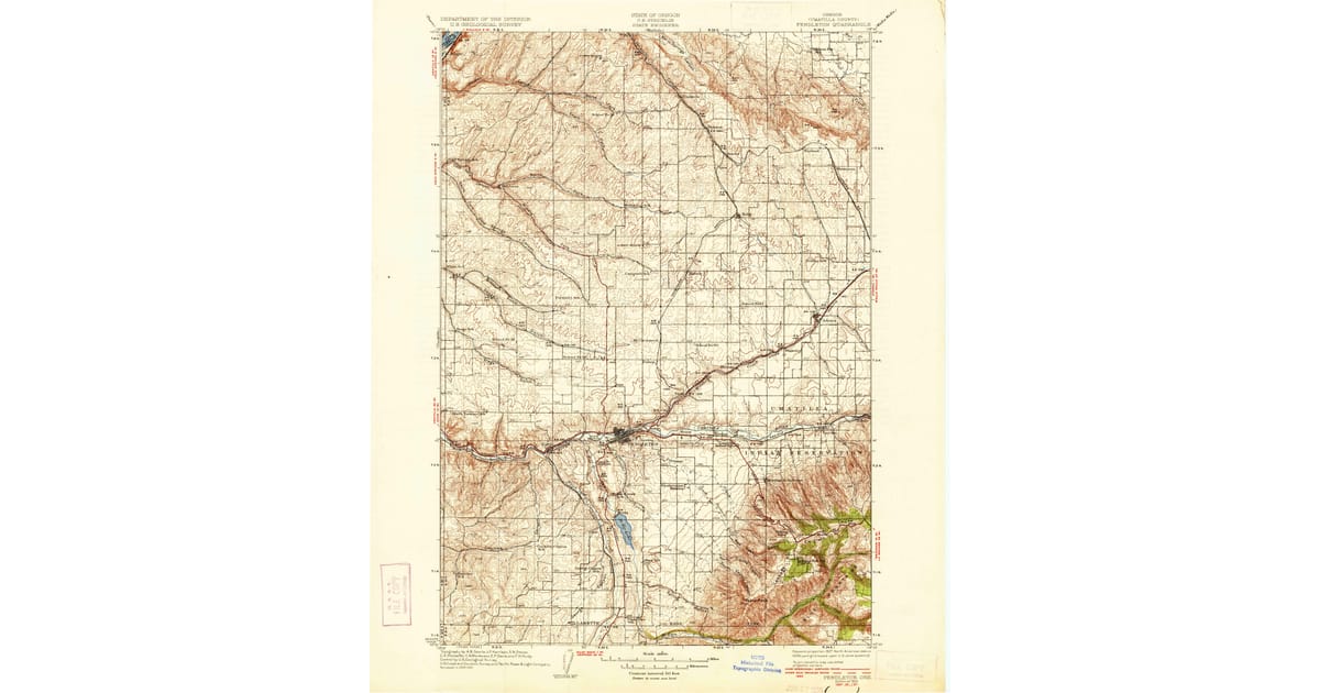 1935 Map of Pendleton, OR — High-Res | Pastmaps