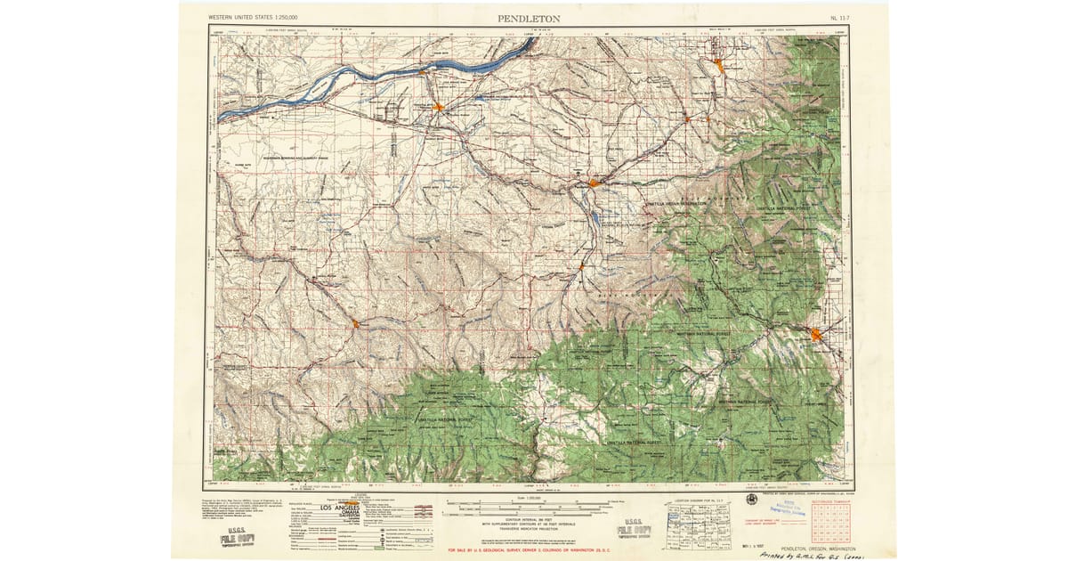 1950s Maps of Hermiston, OR | Pastmaps