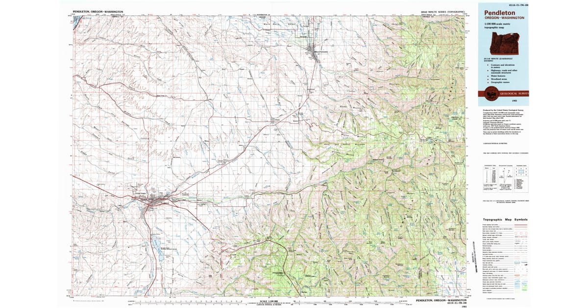1980s Maps of Milton-Freewater, OR | Pastmaps