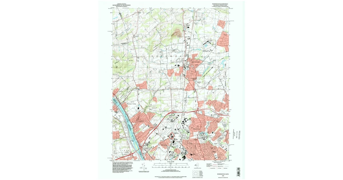 1990s Maps of Yardley, Bucks County | Pastmaps