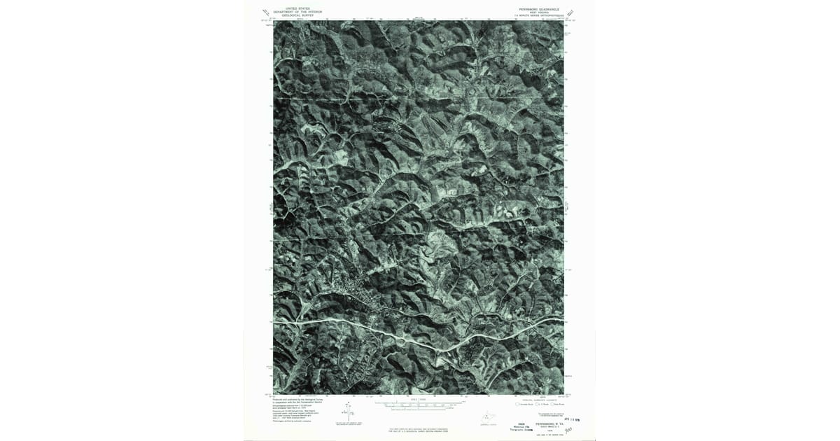 1976 Map of Pennsboro, WV — High-Res | Pastmaps