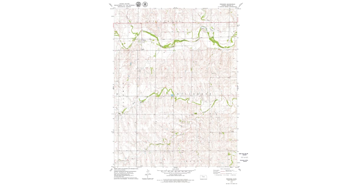 1979 Map of Penokee, Graham County, KS — High-Res | Pastmaps