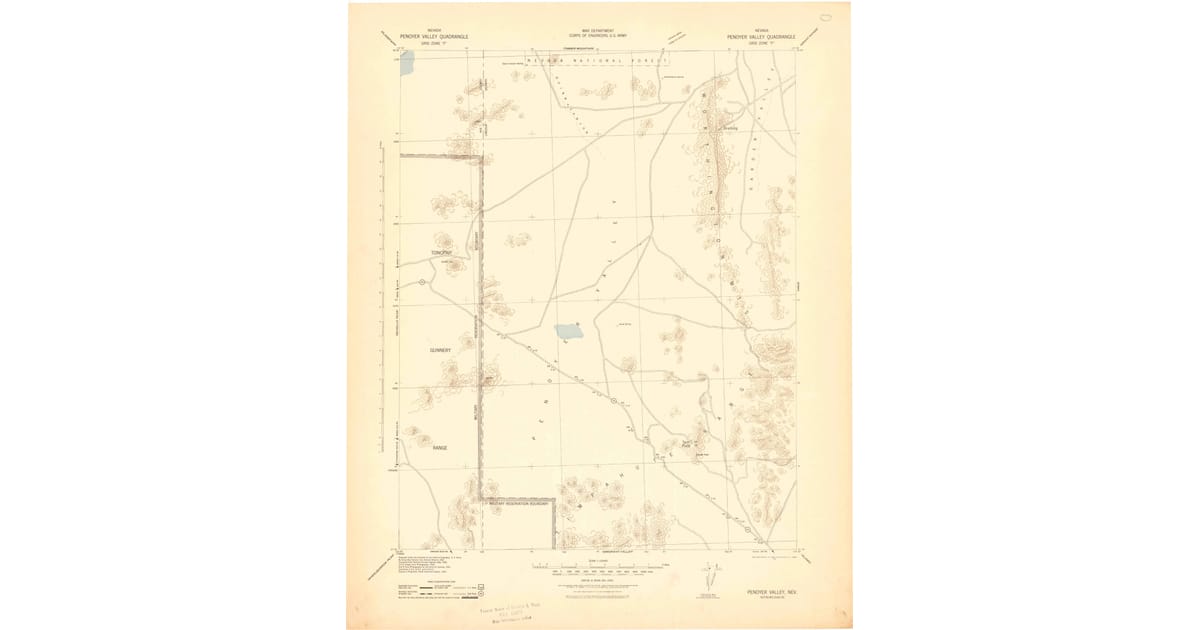 Old Maps of Rachel, NV | Pastmaps