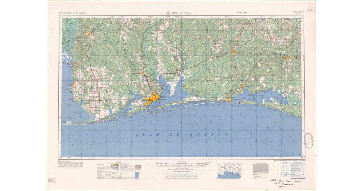 1959 Map of Pensacola, FL — High-Res | Pastmaps