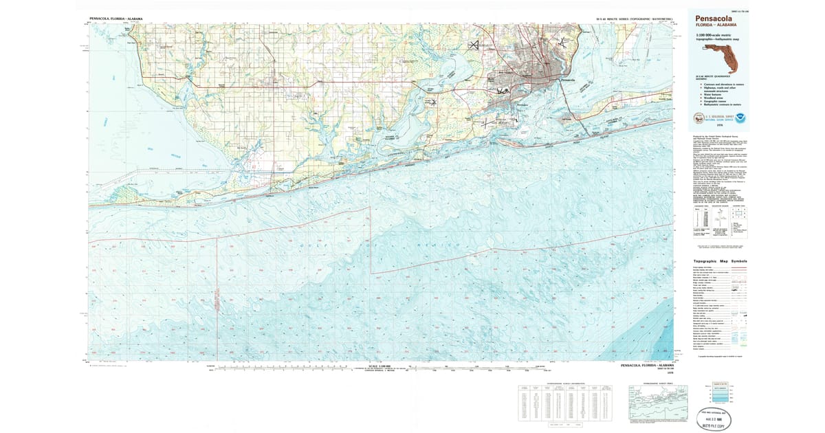 1978 Map of Pensacola, FL — High-Res | Pastmaps