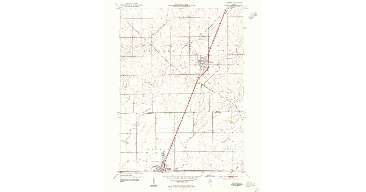 1953 Map of Peotone, IL — High-Res | Pastmaps