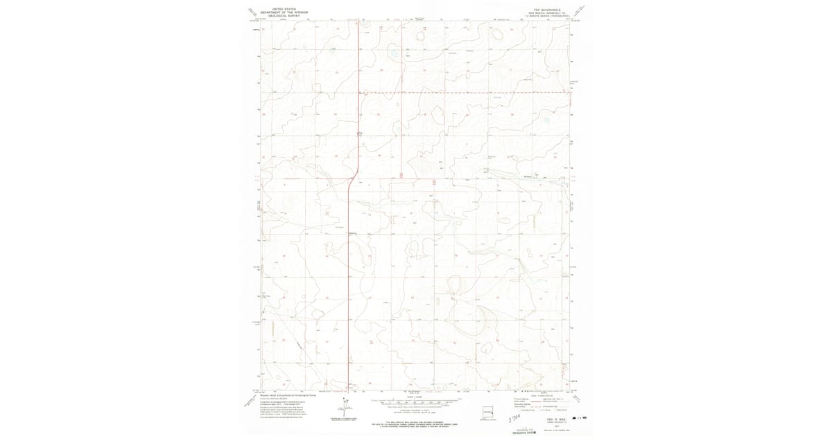 1972 Map of Pep, Roosevelt County, NM — High-Res | Pastmaps
