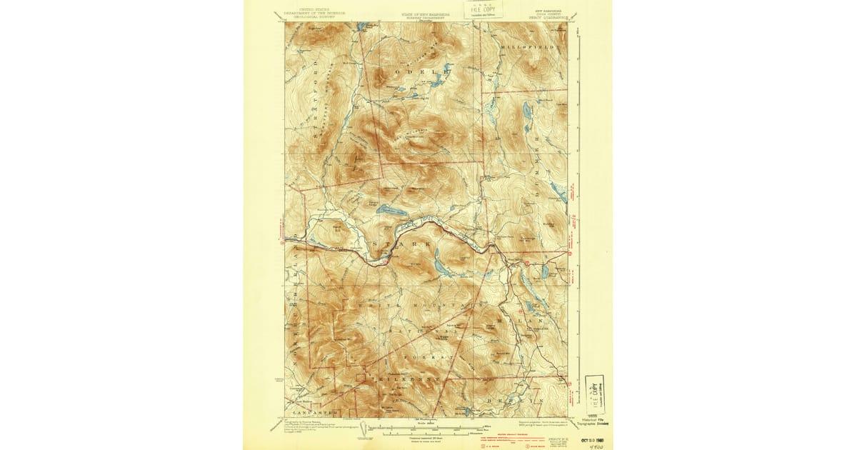 1934 Map of Percy, Coos County, NH — High-Res, 1940 Print | Pastmaps