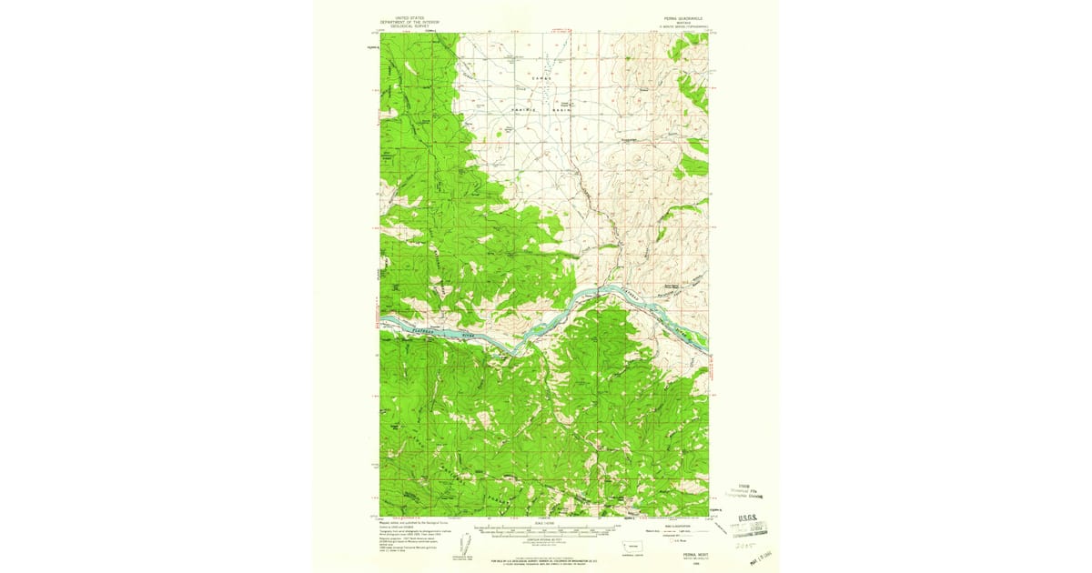 1959 Map of Perma, Sanders County, MT — High-Res | Pastmaps