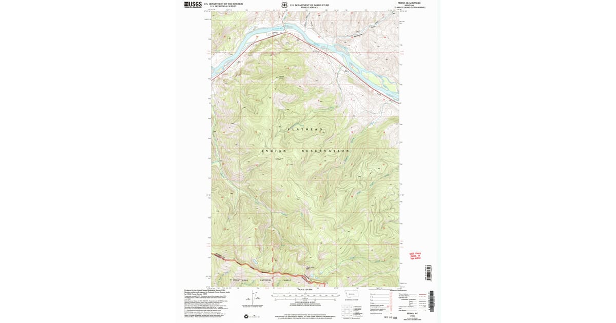 1999 Map of Perma, Sanders County, MT — High-Res | Pastmaps