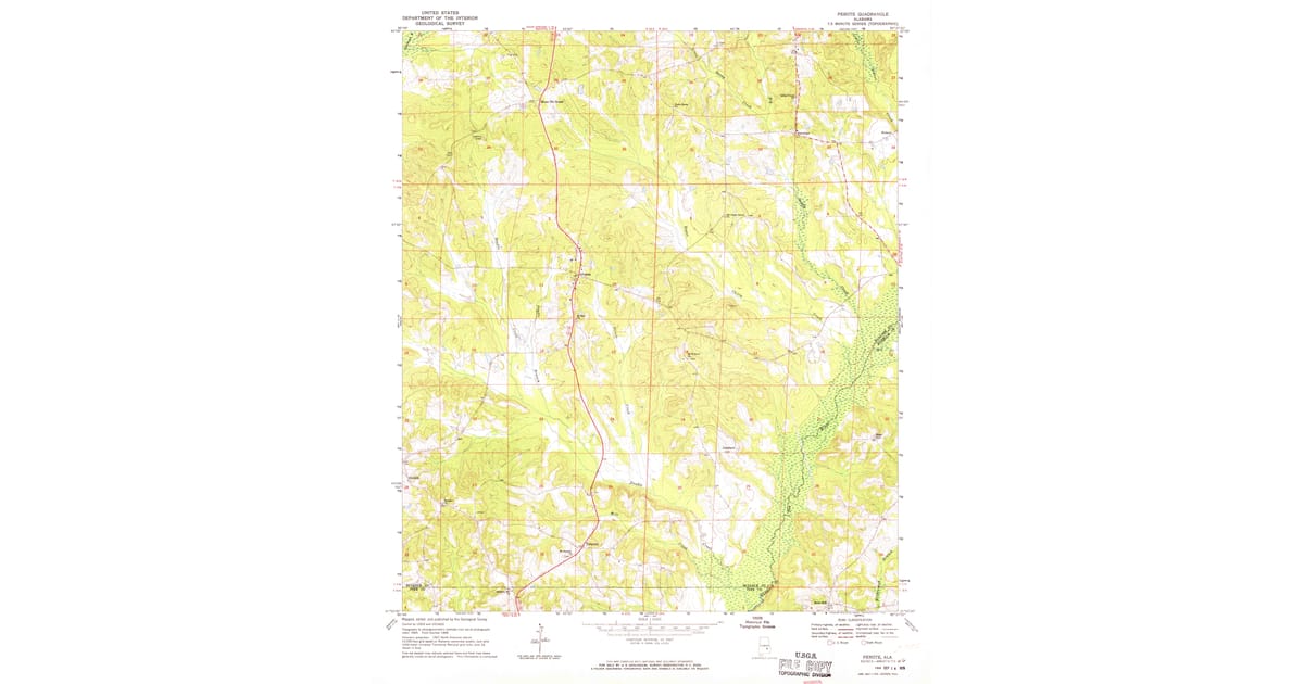 1968 Map of Perote, Bullock County, AL — High-Res | Pastmaps