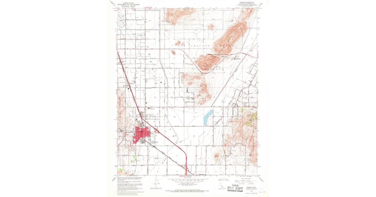 1967 Map of Perris, CA — High-Res | Pastmaps