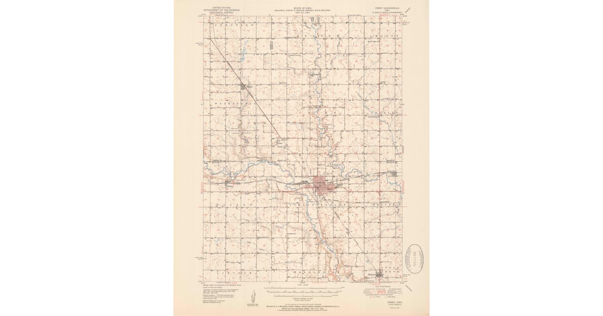 1951 Map of Perry, IA — High-Res | Pastmaps