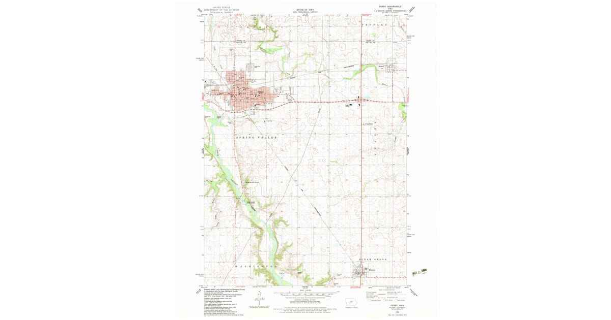 1982 Map of Perry, IA — High-Res | Pastmaps
