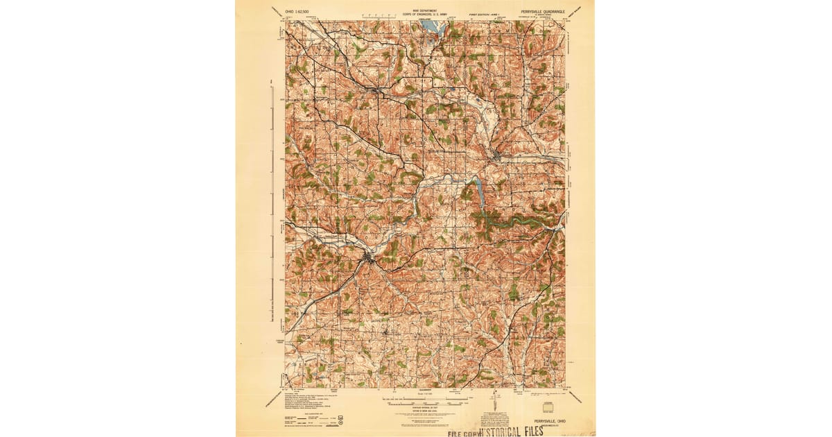 1944 Map of Perrysville, OH — High-Res | Pastmaps