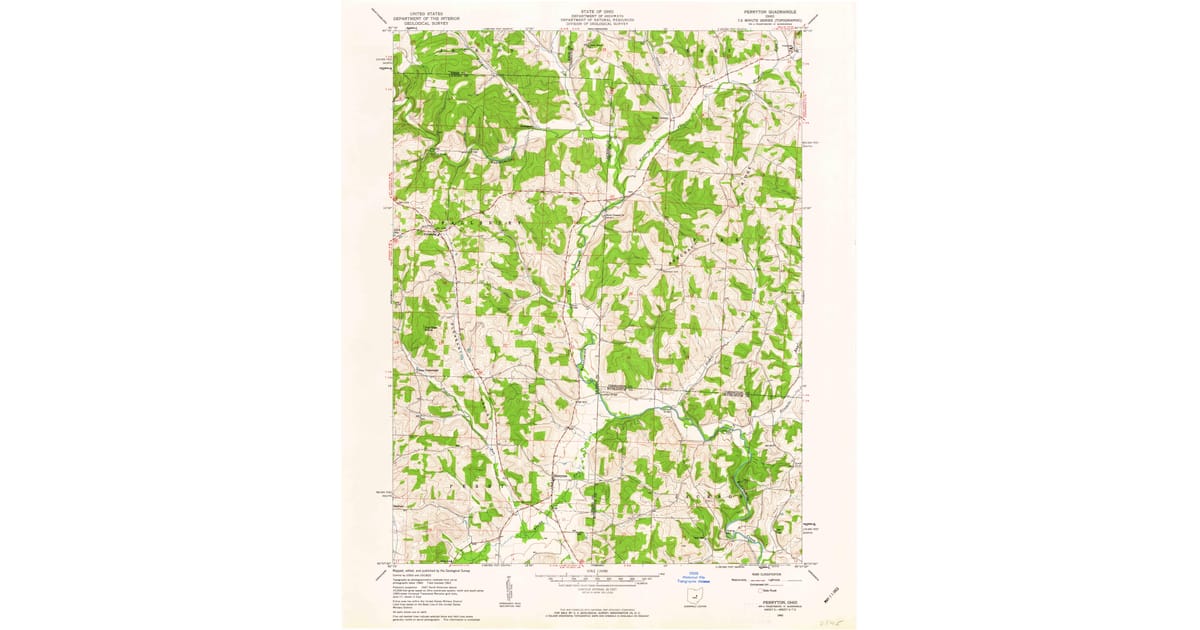 1962 Map of Perryton, Licking County, OH — High-Res | Pastmaps