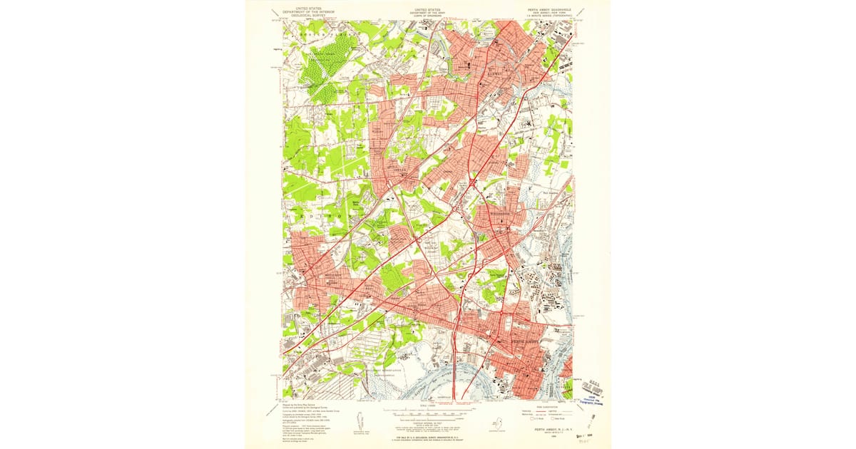 1956 Map of Perth Amboy, NJ — High-Res | Pastmaps