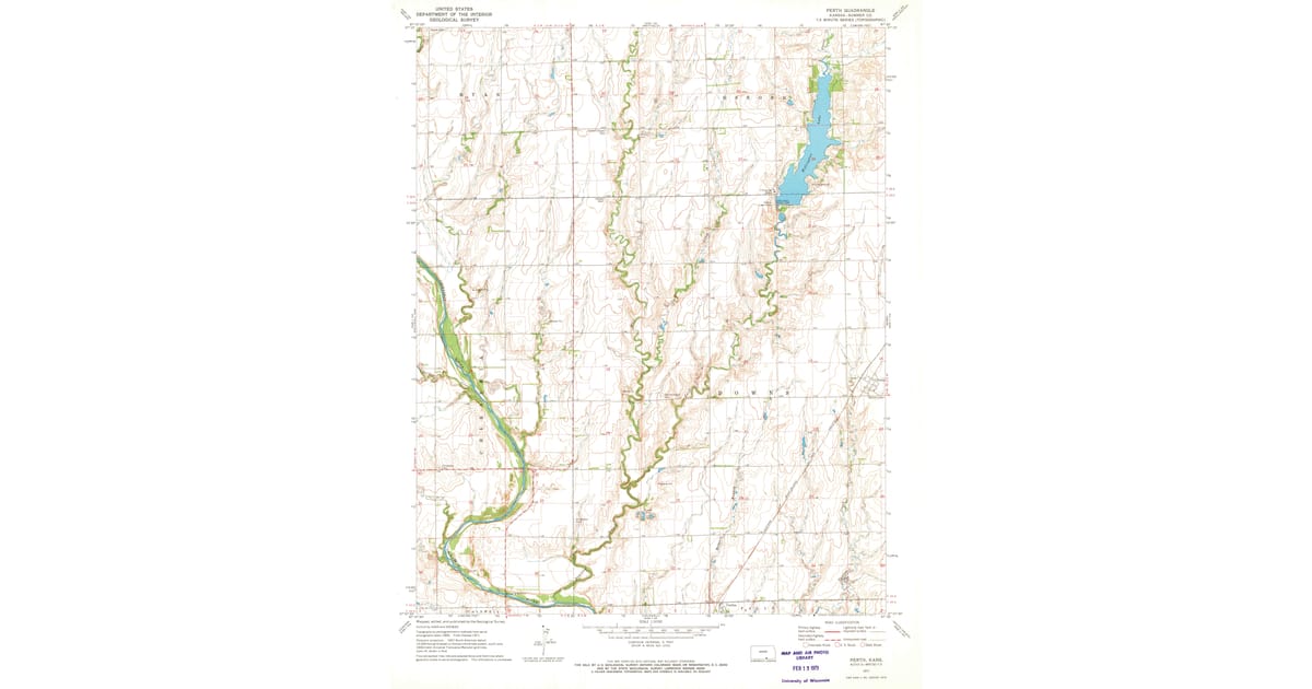 1971 Map of Perth, Sumner County, KS — High-Res | Pastmaps