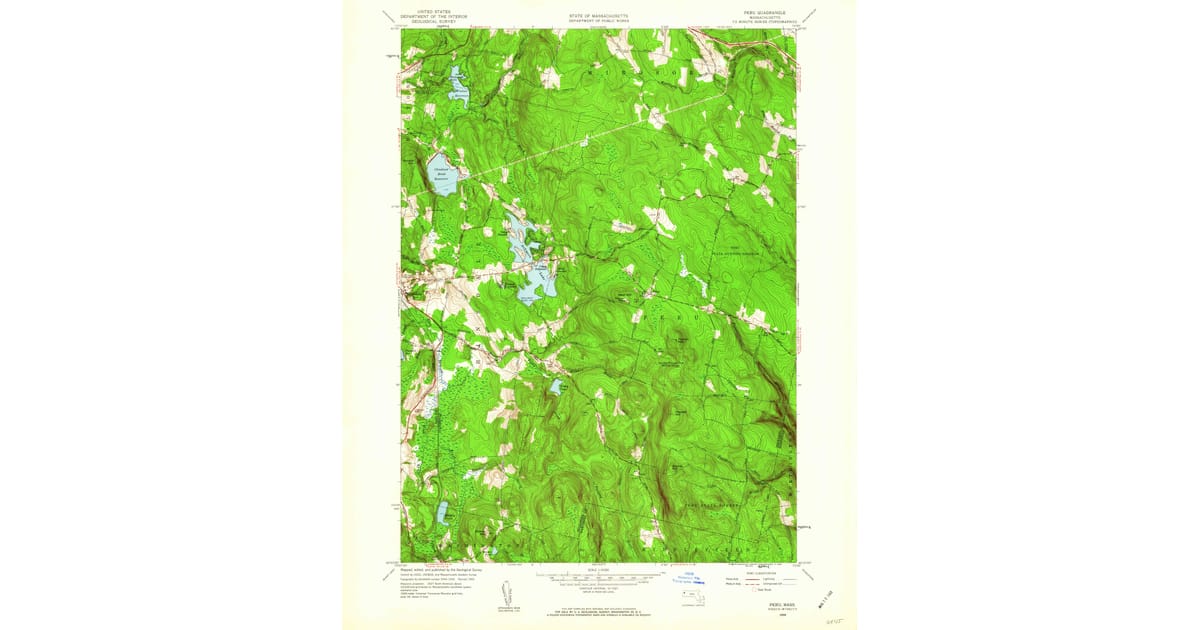 1959 Map of Peru, Berkshire County, MA — High-Res | Pastmaps