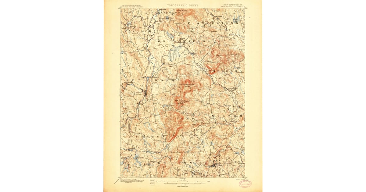 Old Maps of New Boston, NH for Academic Research | Pastmaps