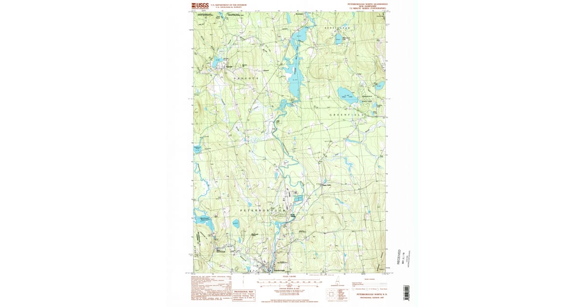 1997 Map of Peterborough North, Hillsborough County, NH — High-Res ...
