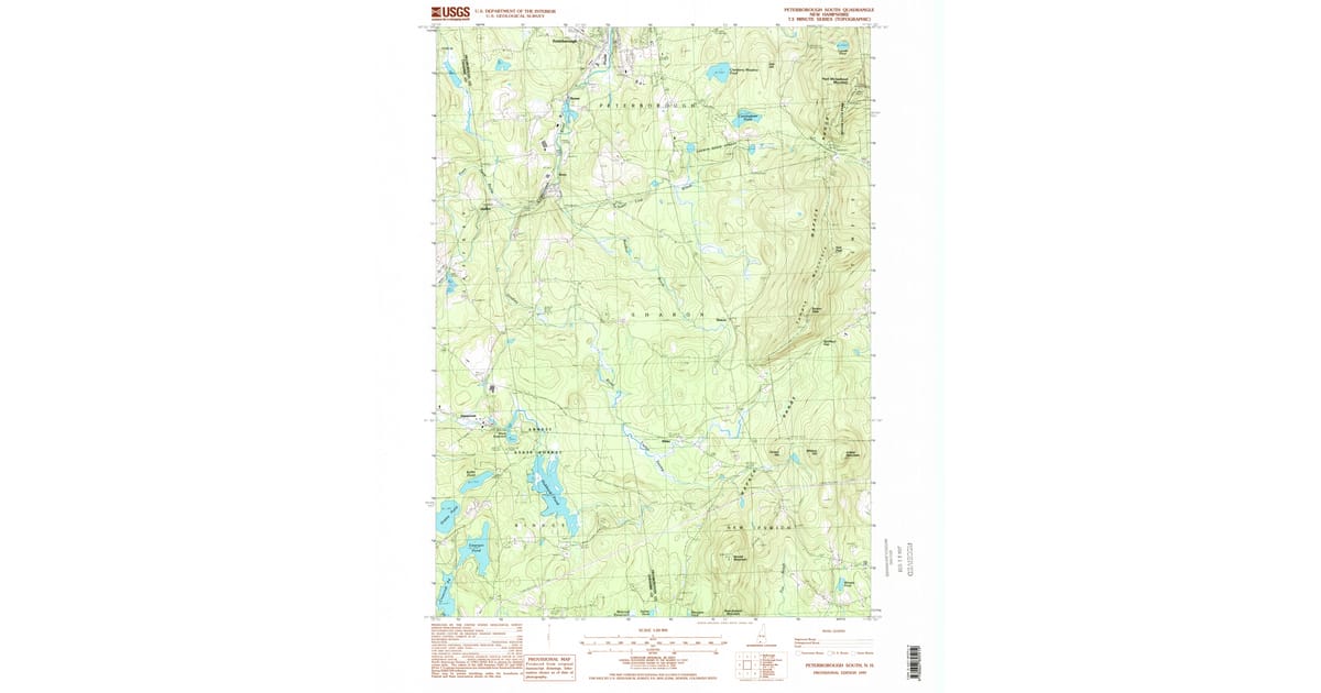 1997 Map of Peterborough South, Hillsborough County, NH — High-Res ...