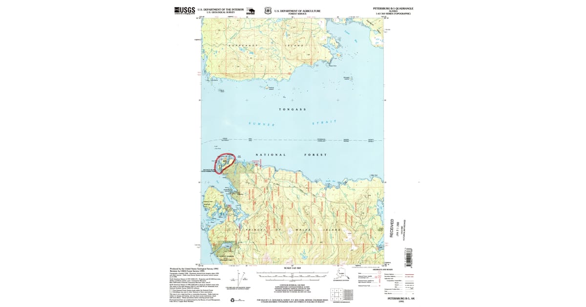 1990s Maps of Labouchere Bay, AK | Pastmaps
