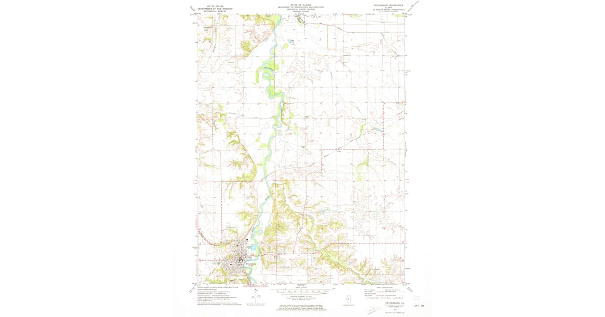 1971 Map of Petersburg, IL — High-Res | Pastmaps