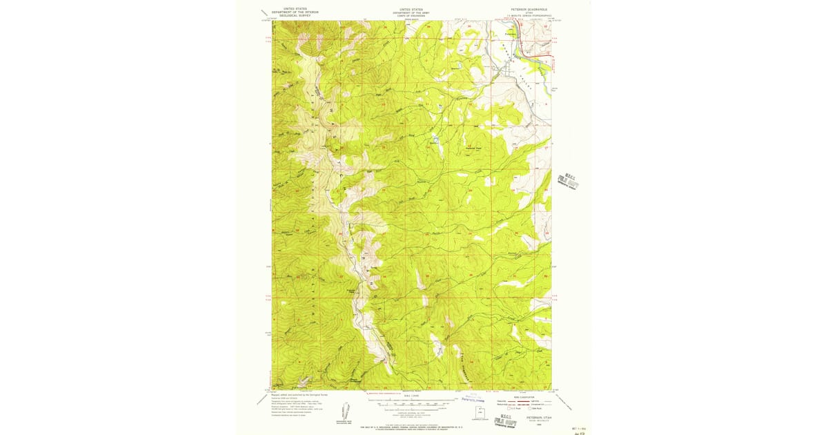 1955 Map of Peterson, Morgan County, UT — High-Res | Pastmaps
