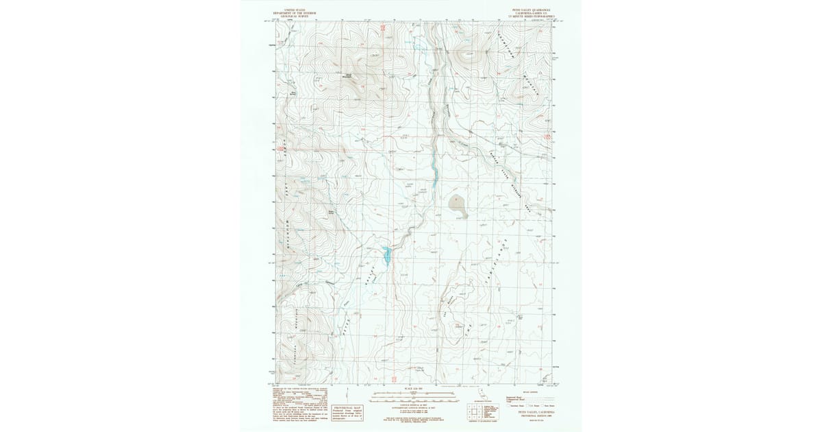 1989 Map of Petes Valley, Lassen County, CA — High-Res | Pastmaps
