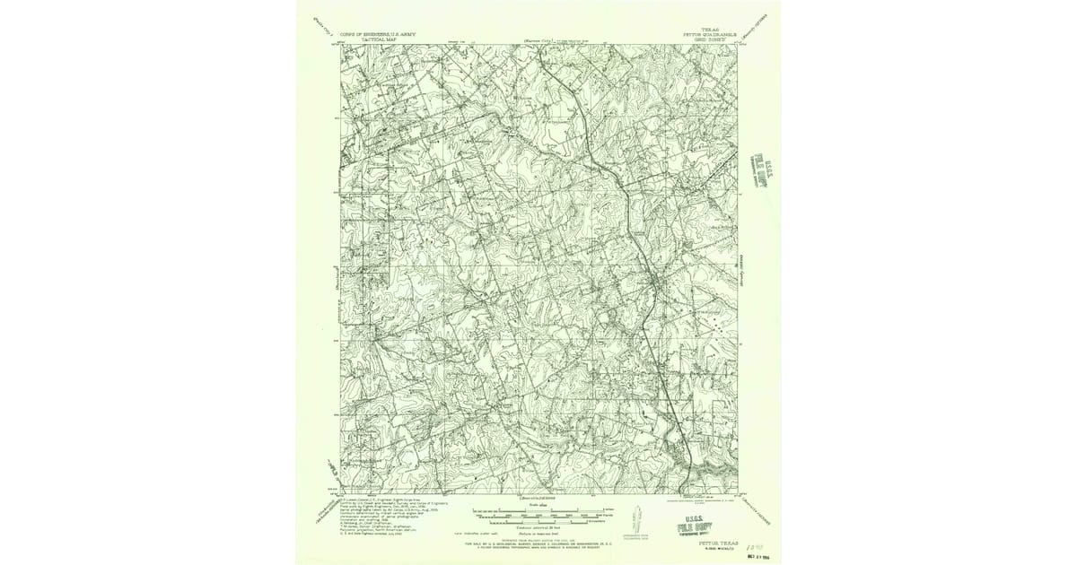 1956 Map of Pettus, TX — High-Res | Pastmaps
