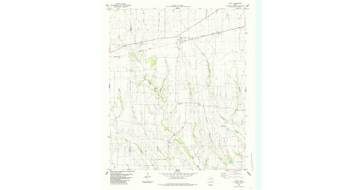 1984 Map of Petty, TX — High-Res | Pastmaps