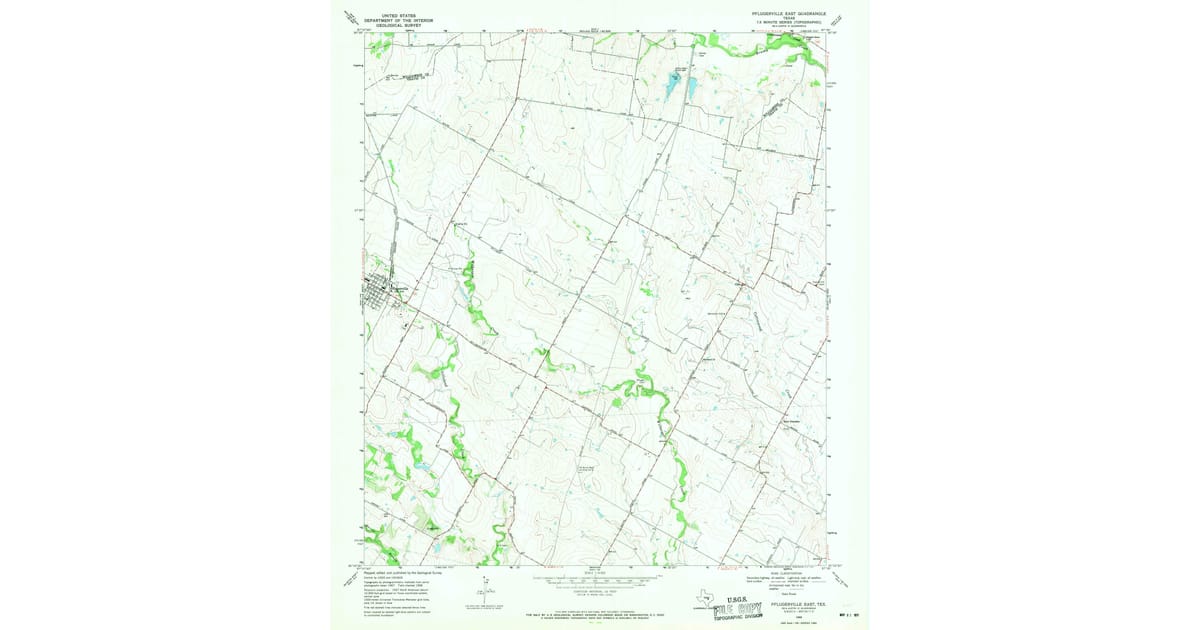 1968 Map of Pflugerville East, Travis County, TX — High-Res | Pastmaps