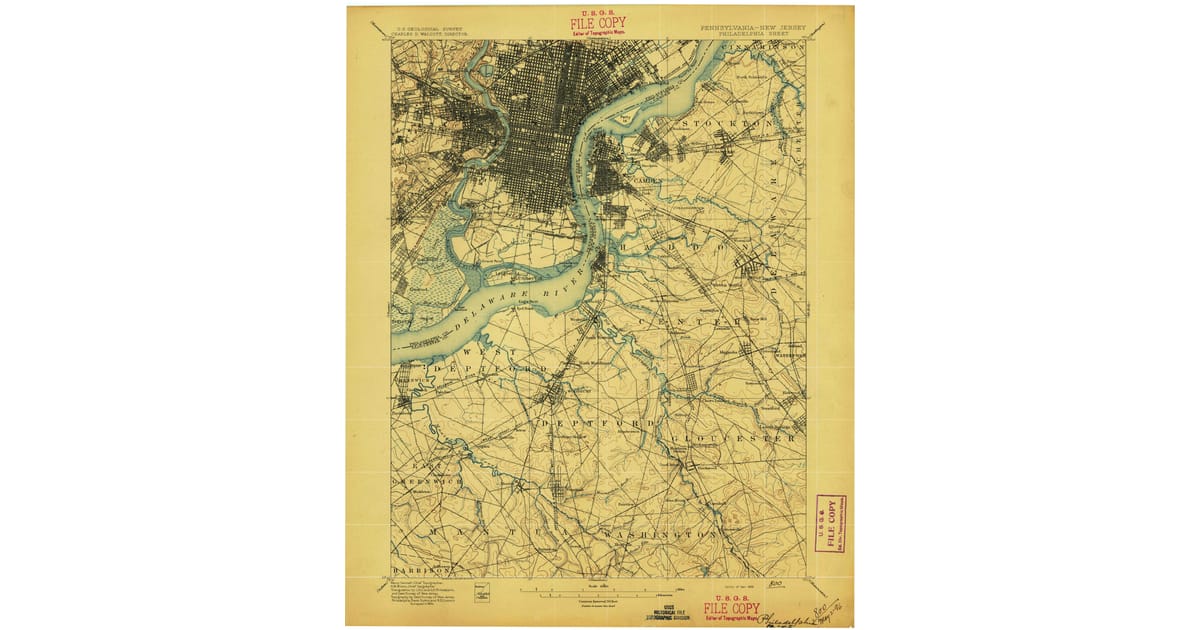 1896 Map of Philadelphia, PA — High-Res | Pastmaps