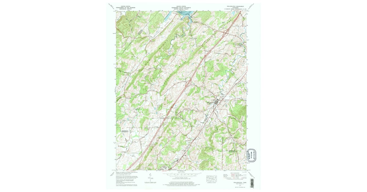 1970s Maps of Loudon, TN | Pastmaps