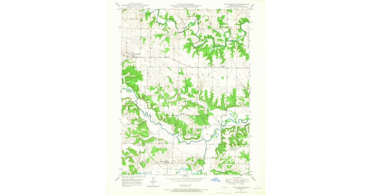 1949 Map of Philadelphia, MO — High-Res | Pastmaps