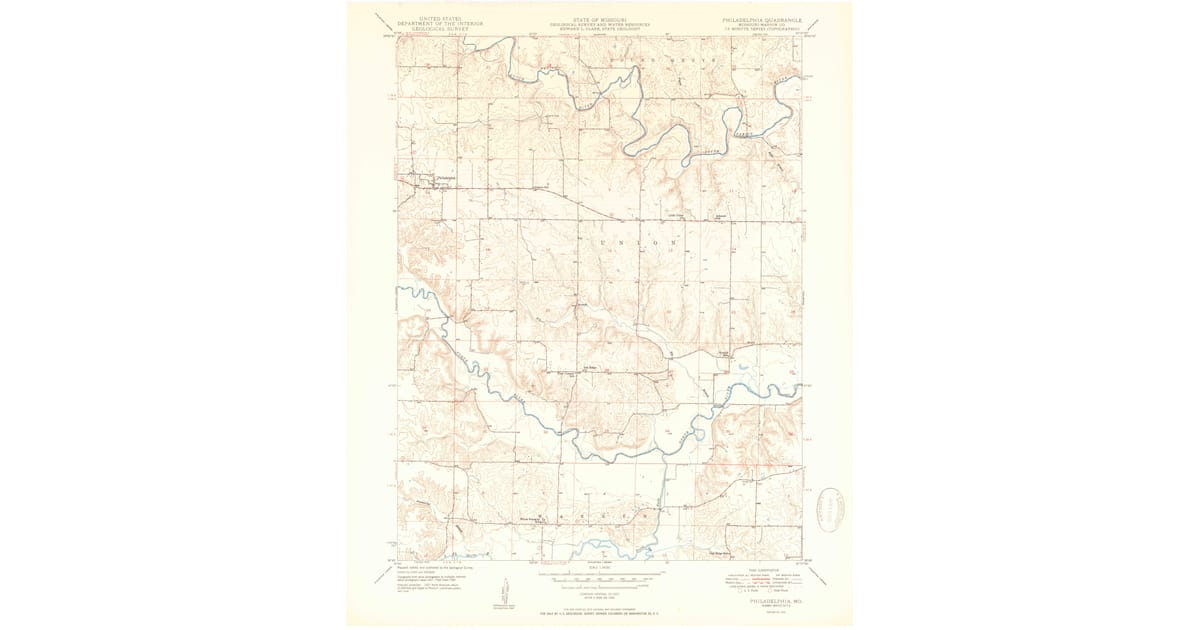 1950 Map of Philadelphia, MO — High-Res | Pastmaps