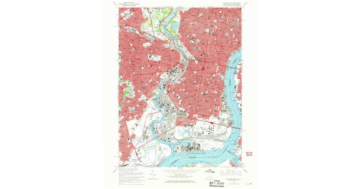 1967 Map of Philadelphia, PA — High-Res | Pastmaps