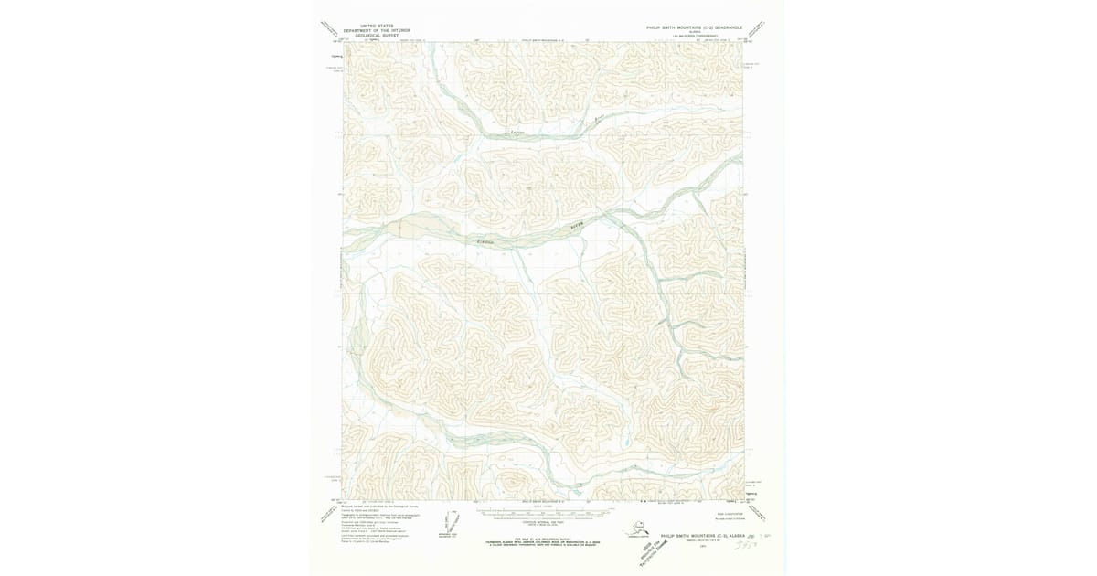 1971 Map of Philip Smith Mountains C-2, North Slope Borough, AK — High ...
