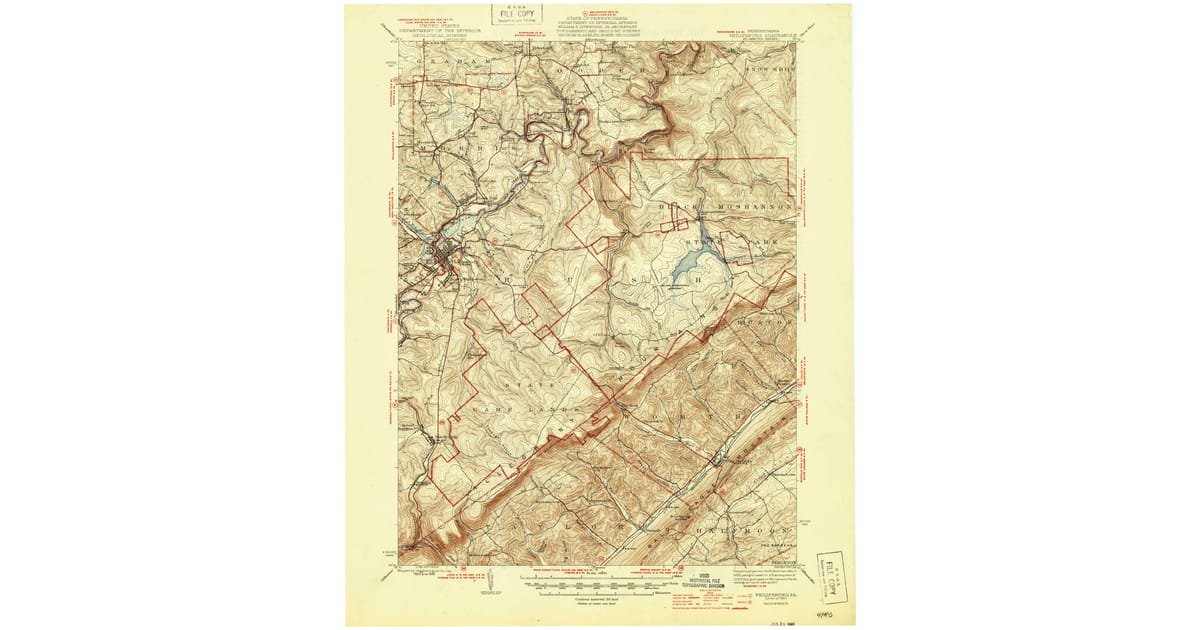 1945 Map of Philipsburg, PA — High-Res | Pastmaps