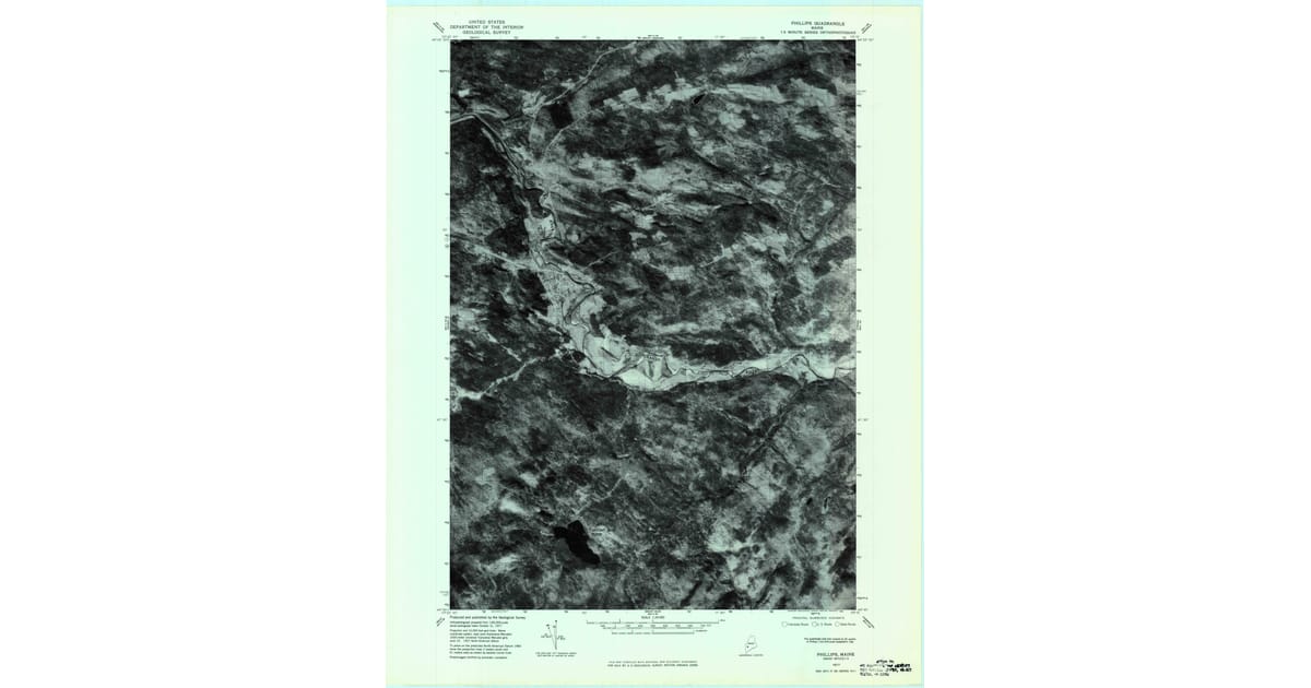 1977 Map of Phillips, Franklin County, ME — High-Res | Pastmaps