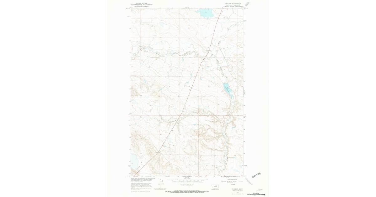 1965 Map of Phillips, Phillips County, MT — High-Res | Pastmaps