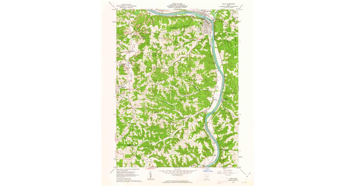 1961 Map of Philo, OH — High-Res | Pastmaps