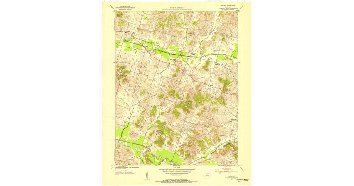 1953 Map of Philpot, KY — High-Res | Pastmaps