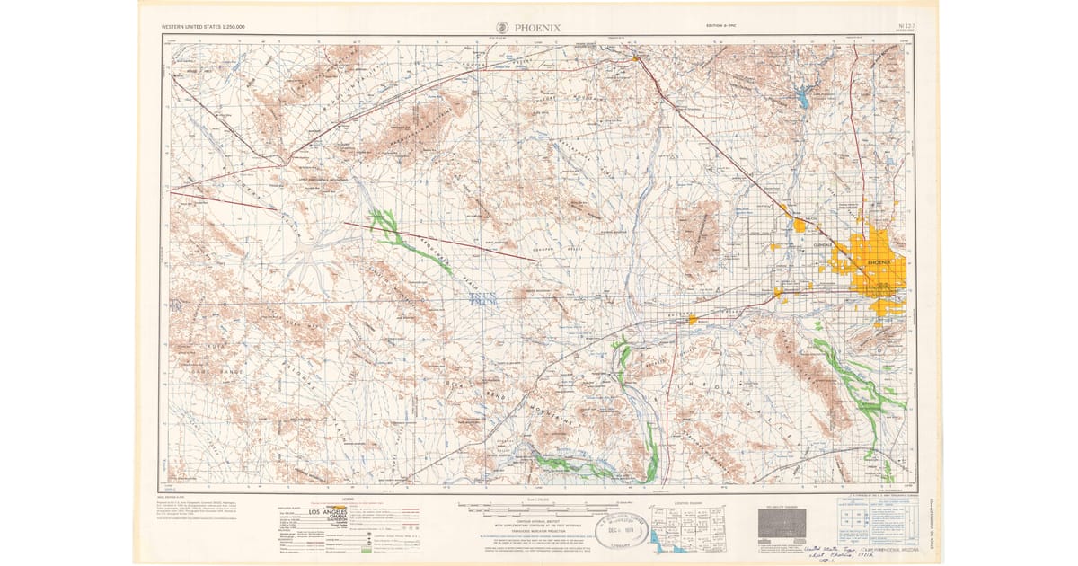 1971 Map of Phoenix, AZ — High-Res | Pastmaps