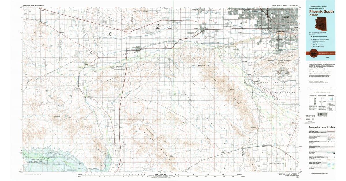 1980s Maps of Ak-Chin Village, AZ | Pastmaps