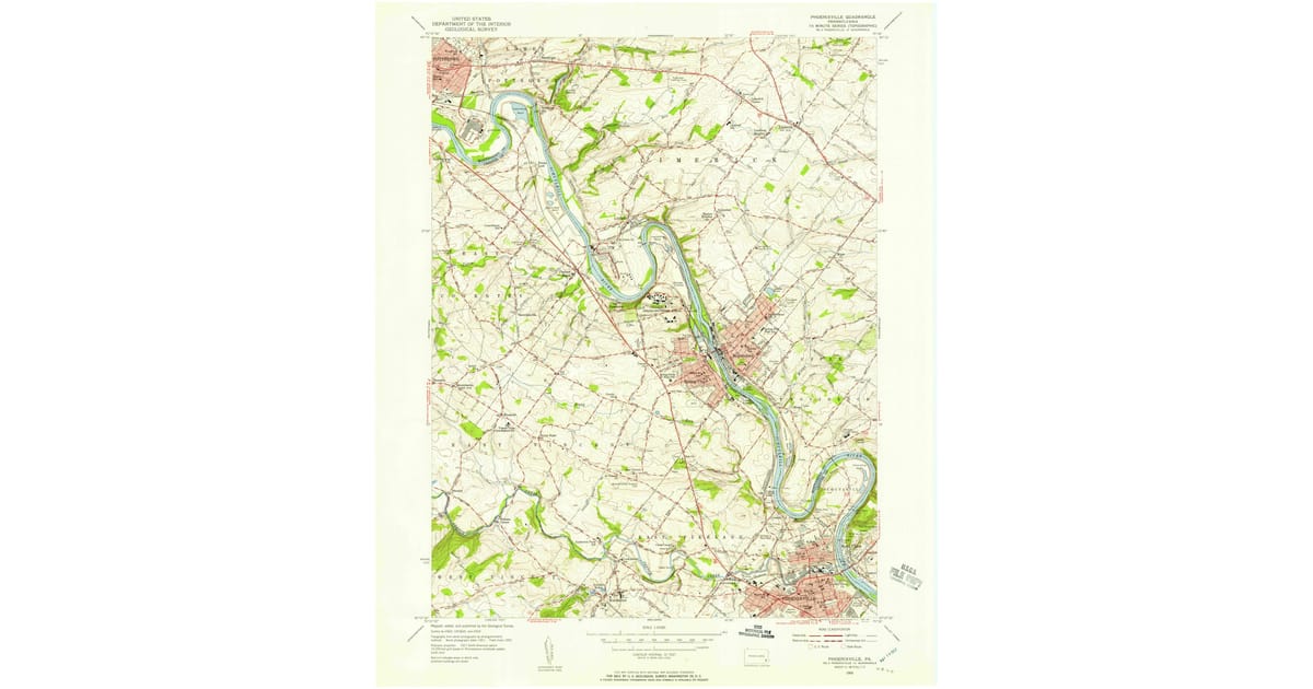 1955 Map of Phoenixville, PA — High-Res | Pastmaps