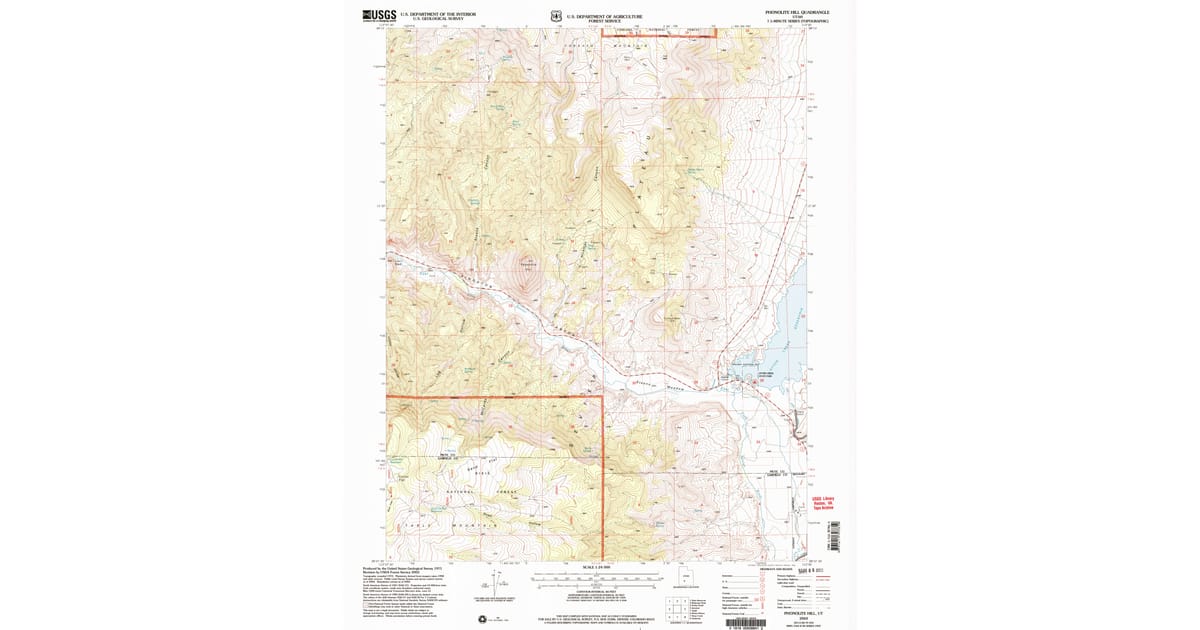 2002 Map of Phonolite Hill, Piute County, UT — High-Res | Pastmaps